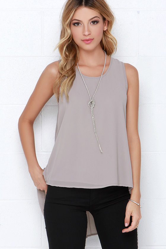 Taupe Top - Pleated Top - Sleeveless Top - $37.00 - Lulus
