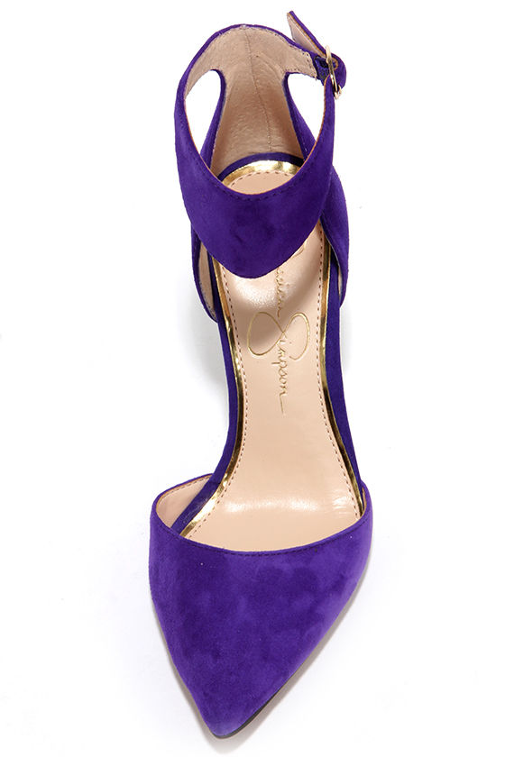 Pretty Purple Heels - Suede Heels - Pointed Heels - $89.00