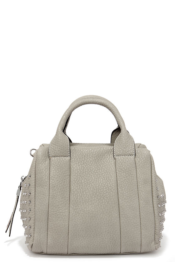 Cute Grey Handbag - Studded Purse - Vegan Leather Purse - $42.00 - Lulus
