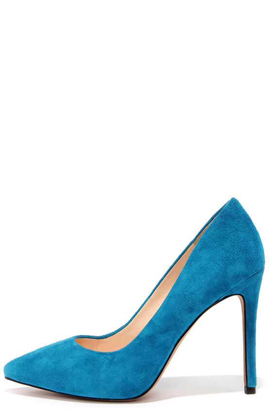 Cute Blue Pumps - Suede Pumps - Pointed Pumps - $89.00 - Lulus