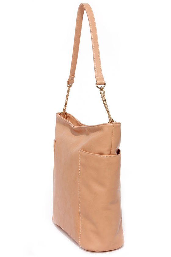 Cute Peach Purse - Vegan Leather Tote - $42.00