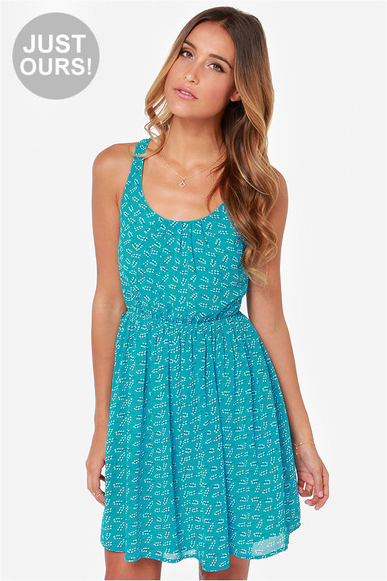 Pretty Blue Dress - Print Dress - $40.00 - Lulus