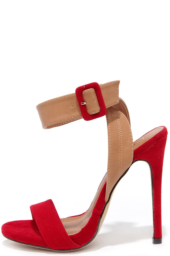 Cute Red Heels - High Heel Sandals - Dress Sandals - $37.00 - Lulus
