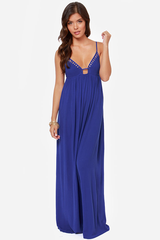 Pretty Royal Blue Dress - Maxi Dress - Sleeveless Dress - $66.00 - Lulus