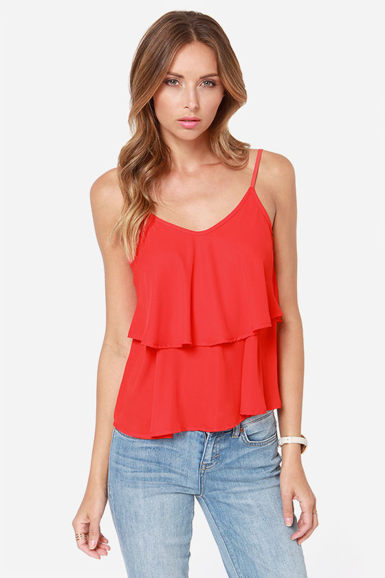 Pretty Red Top - Tank Top - Tiered Top - $27.00 - Lulus