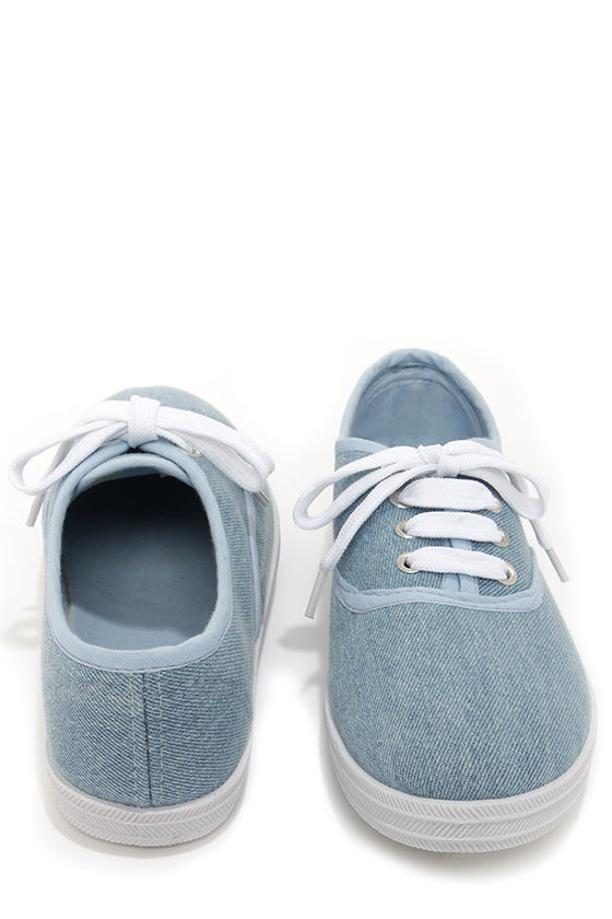Cute Light Blue Sneakers - Denim Sneakers - Tennis Shoes - $14.00 - Lulus