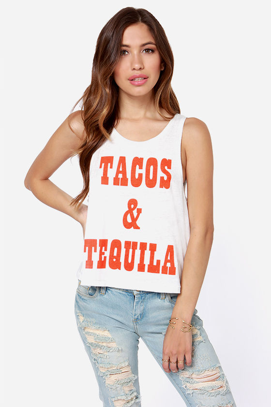 Mink Pink Mexican Madness Top - Muscle Tee - Ivory Top - $39.00 - Lulus