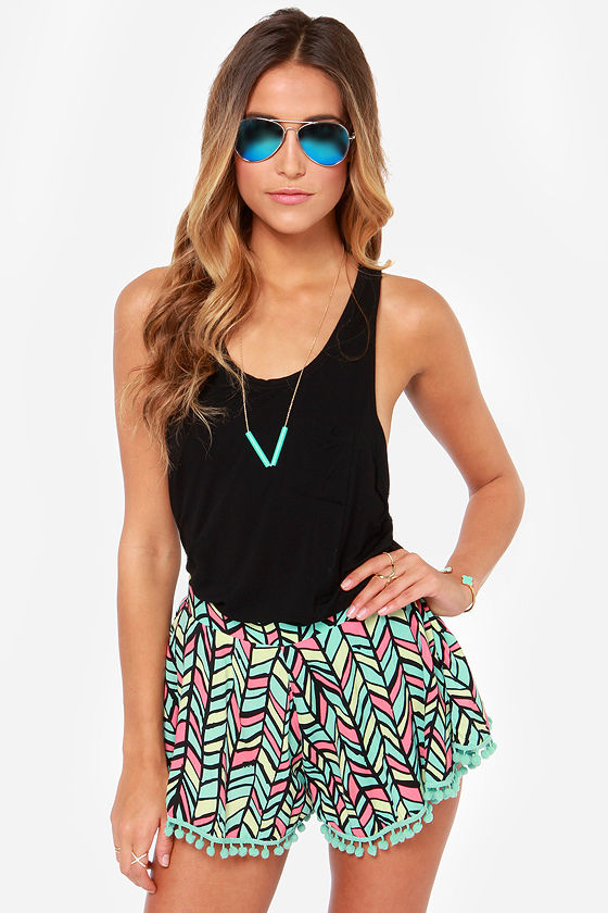 Cute Print Shorts - Mint Shorts - $26.00 - Lulus