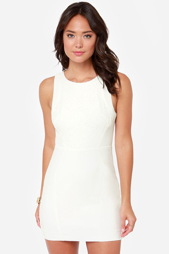 Gorgeous Ivory Dress - Lace Dress - Backless Dress - $59.00 - Lulus