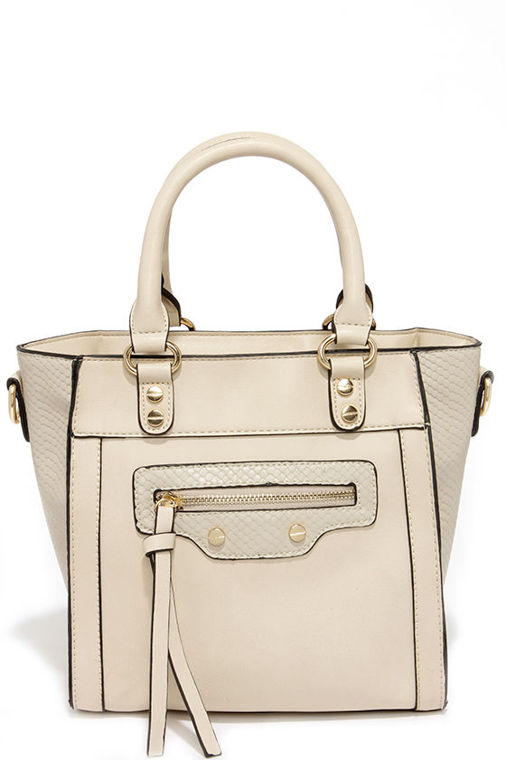 Chic Beige Handbag - Winged Handbag - Vegan Leather Handbag - $48.00 ...
