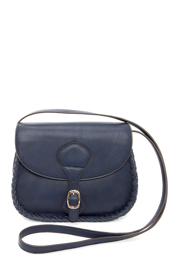 Cute Navy Blue Purse - Cross-Body Purse - Vegan Leather Purse - $57.00
