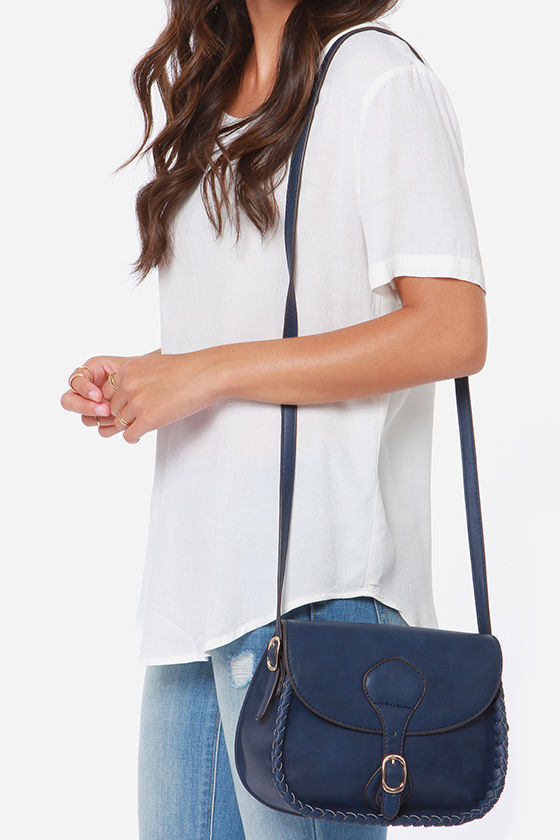 Cute Navy Blue Purse - Cross-Body Purse - Vegan Leather Purse - $57.00 ...