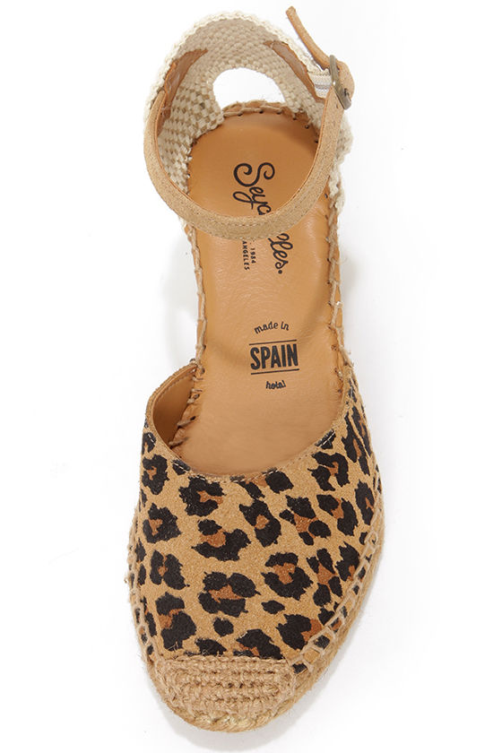 Cute Leopard Print Shoes - Espadrille Sandals - Wedges - $99.00
