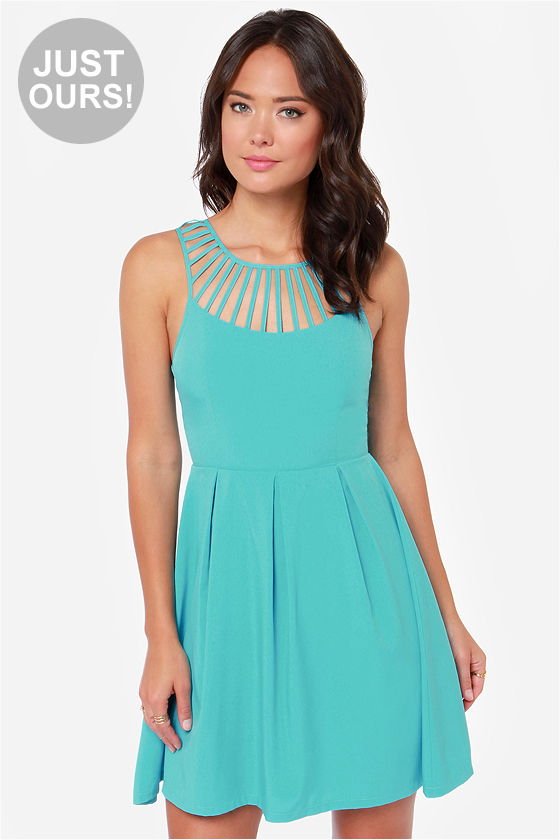 Cute Turquoise Dress - Sleeveless Dress - $40.00 - Lulus
