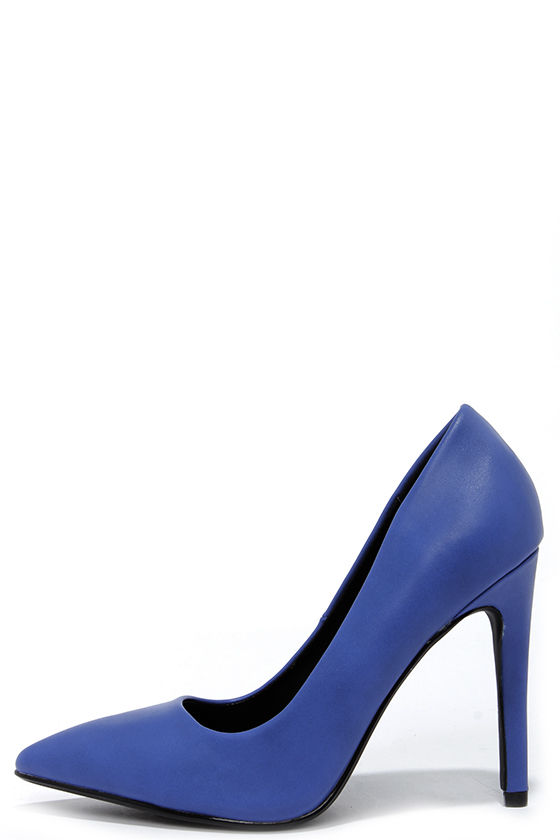 Chic Blue Pumps - Pointed Pumps - Vegan Leather Heels - $22.00 - Lulus
