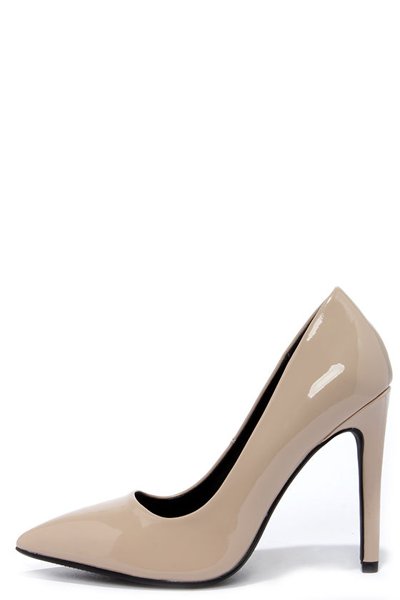 Chic Beige Pumps - Pointed Pumps - Vegan Leather Heels - $22.00 - Lulus