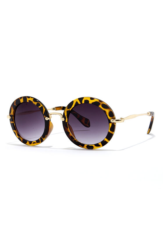 Tortoise Sunglasses Gold Sunglasses Round Sunglasses 1400