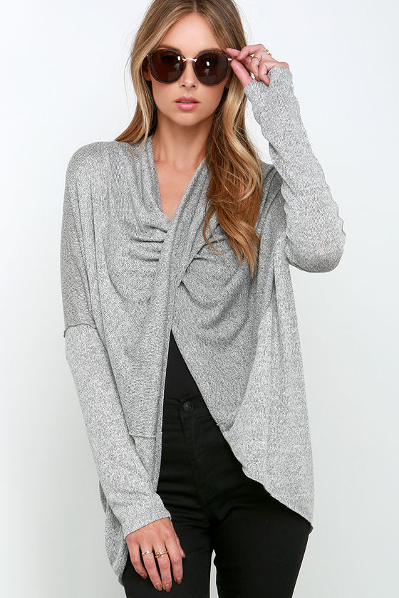 Cute Grey Sweater - Convertible Sweater - Knit Cardigan - $66.00 - Lulus