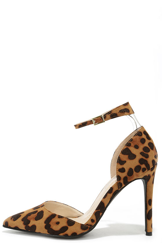 Pretty Leopard Pumps - Ankle Strap Pumps - Two-Piece Pumps - $31.00 - Lulus