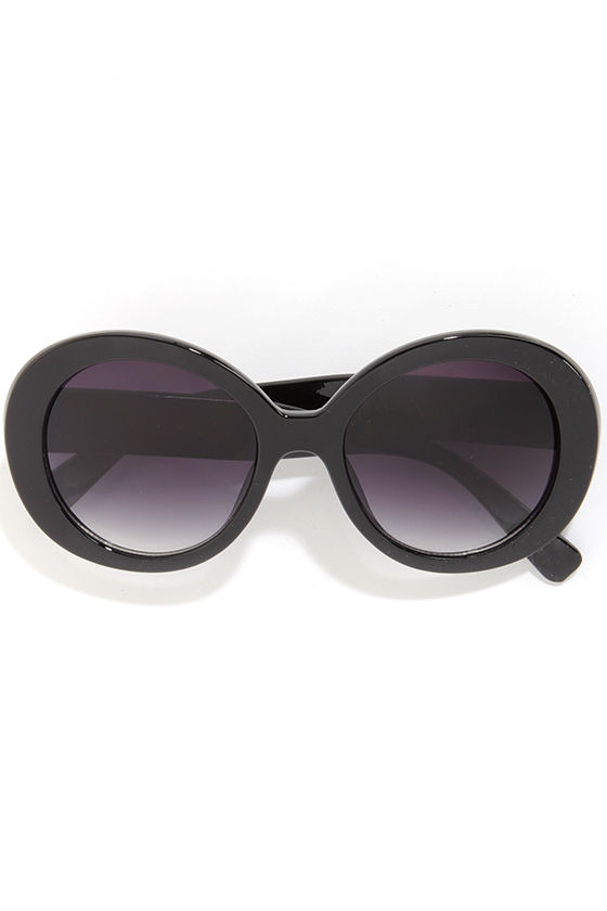 Cute Black Sunglasses - Round Sunglasses - $9.00 - Lulus