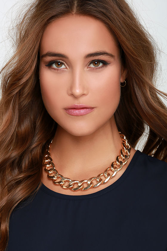 Chic Gold Necklace - Gold Chain - Chain Necklace - $12.00 - Lulus