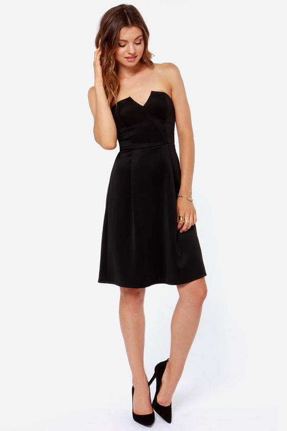 Pretty Black Dress - Strapless Dress - Midi Dress - $36.00 - Lulus