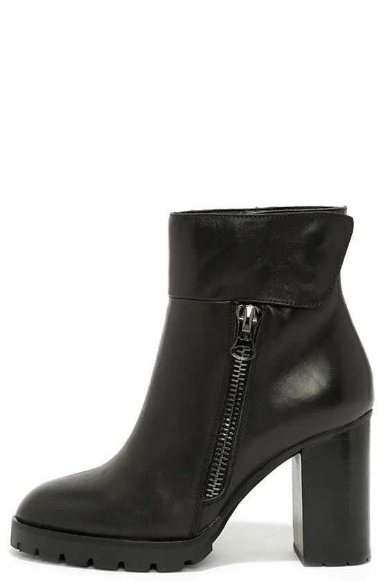 Cute Black Boots - High Heel Boots - Ankle Boots - Booties - $125.00 ...