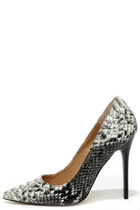 Cute Snakeskin Pumps - Patent Pumps - Pointed Pumps - $49.00 - Lulus