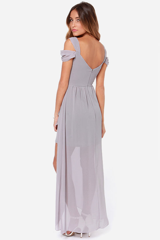 Pretty Grey Dress - Maxi Dress - Formal Dress - $65.00
