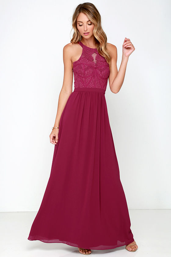 Berry Pink Gown - Maxi Dress - Bridesmaid Dress - Prom Dress - $219.00 ...