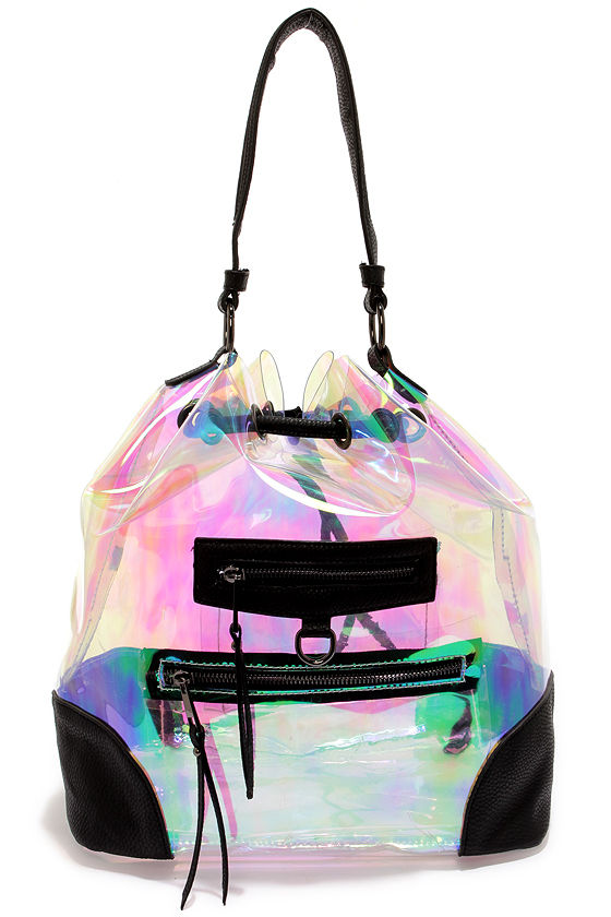 Cute Clear Backpack - Iridescent Backpack - Bucket Bag - $40.00 - Lulus