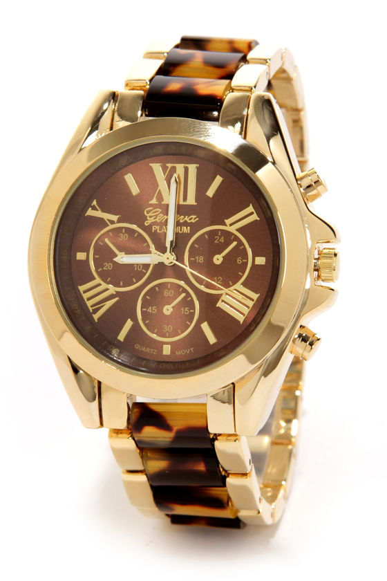 Cute Gold Watch - Tortoiseshell Watch - $28.00 - Lulus