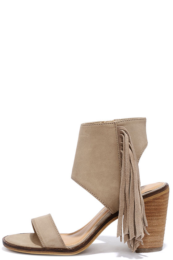Cute Taupe Sandals - Fringe Sandals - Ankle Cuff Sandals - $69.00 - Lulus