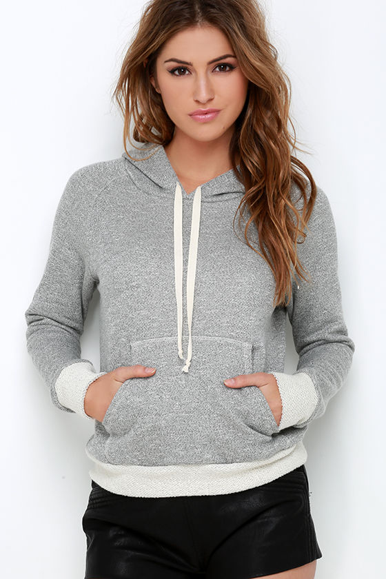 Grey Hoodie - Heather Grey Sweatshirt - $57.00 - Lulus
