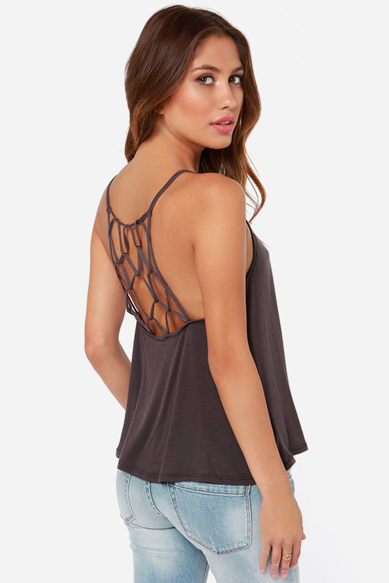 Pretty Grey Top Tank Top 30 00 Lulus