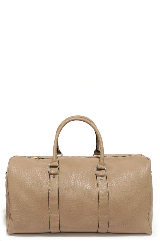 Cool Taupe Weekender Bag - Vegan Leather Bag - Taupe Tote - $57.00 - Lulus
