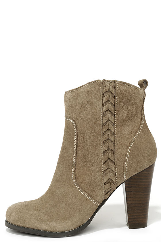 Cute Taupe Boots - Suede Boots - Ankle Boots - Booties - $105.00 - Lulus