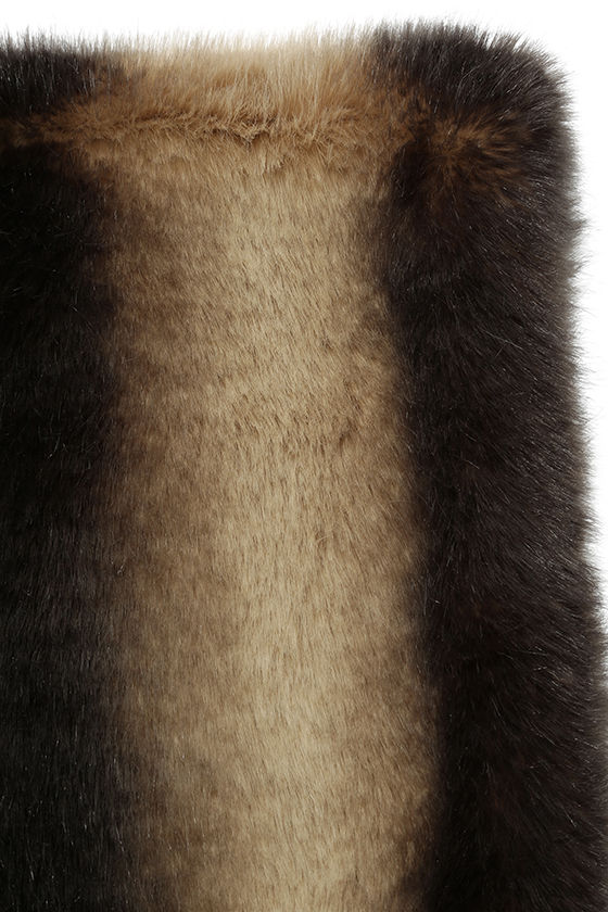 Stylish Faux Fur Scarf - Infinity Scarf - $42.00