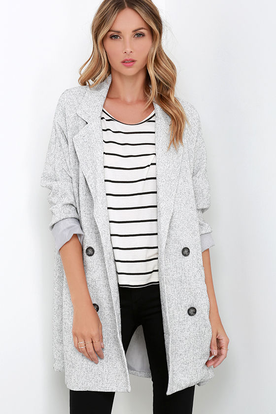 Chic Grey Jacket - Oversized Jacket - Boyfriend Jacket - $78.00 - Lulus