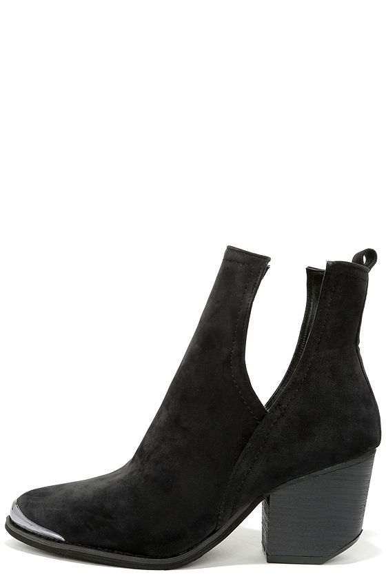 Cool Black Booties - Cutout Booties - High Heel Booties - $43.00 - Lulus