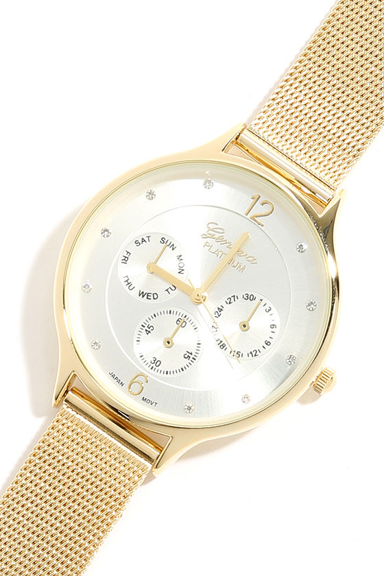 Chic Gold Watch - Mesh Watch - Round Watch - Women's Watch - $24.00 - Lulus