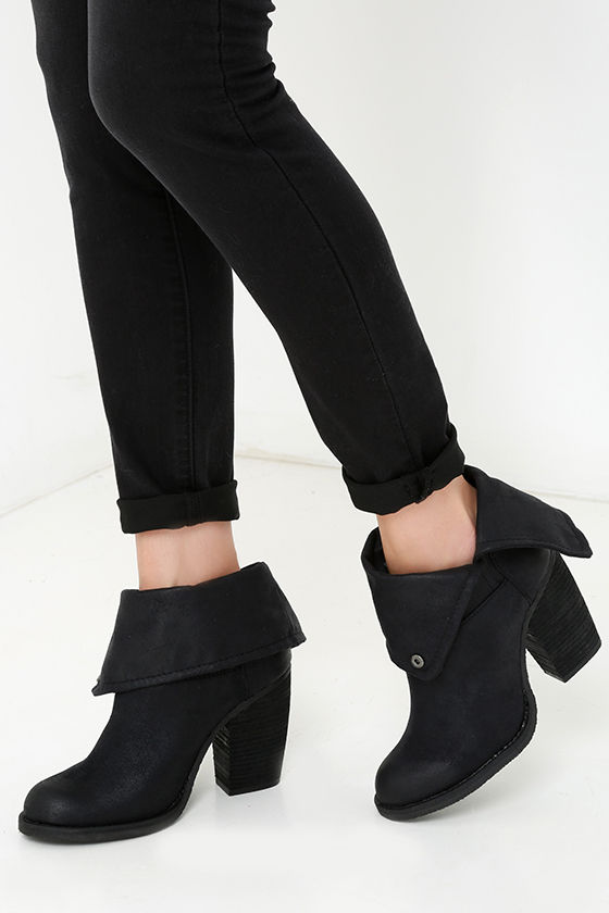 Sbicca Chord Boots - Black Boots - High Heel Boots - Suede Boots - $71. ...