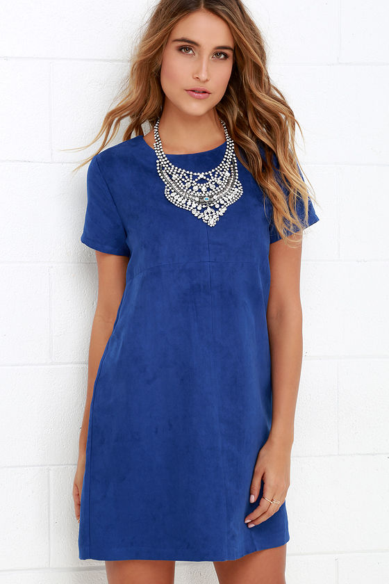 Pretty Blue Dress - Shift Dress - Short Sleeve Dress - $42.00 - Lulus