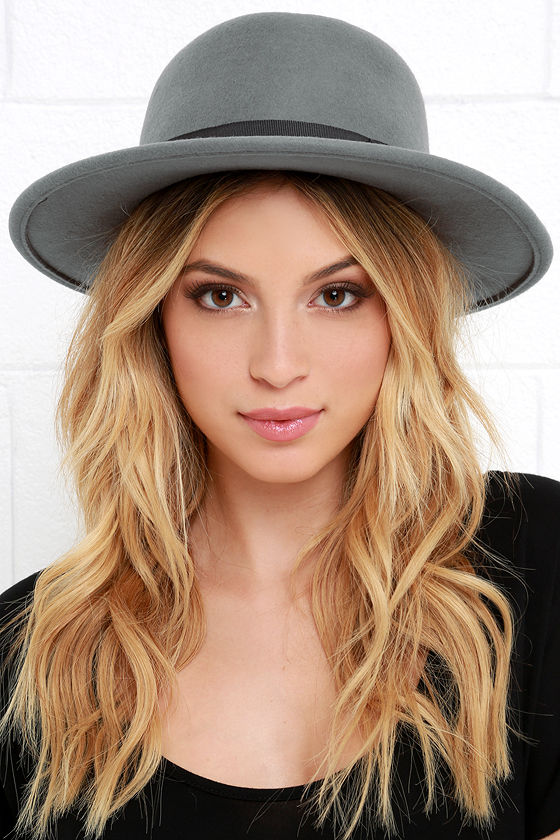 Brixton Alex - Grey Hat - Wool Hat - Fedora Hat - $70.00 - Lulus