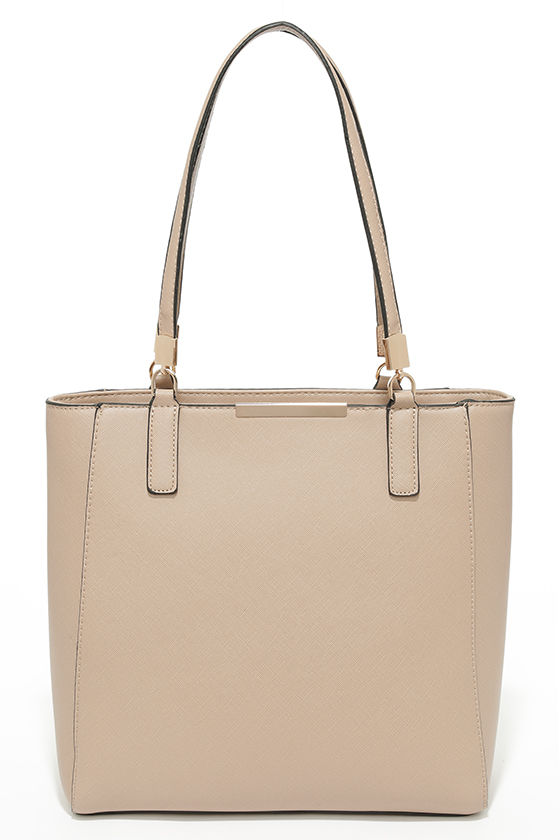 Chic Taupe Tote - Taupe Handbag - Vegan Leather Tote - $49.00 - Lulus