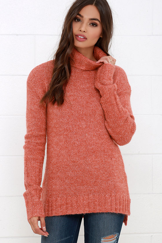 Mink Pink Curious - Terra Cotta Sweater - Tunic Sweater - $79.00 - Lulus