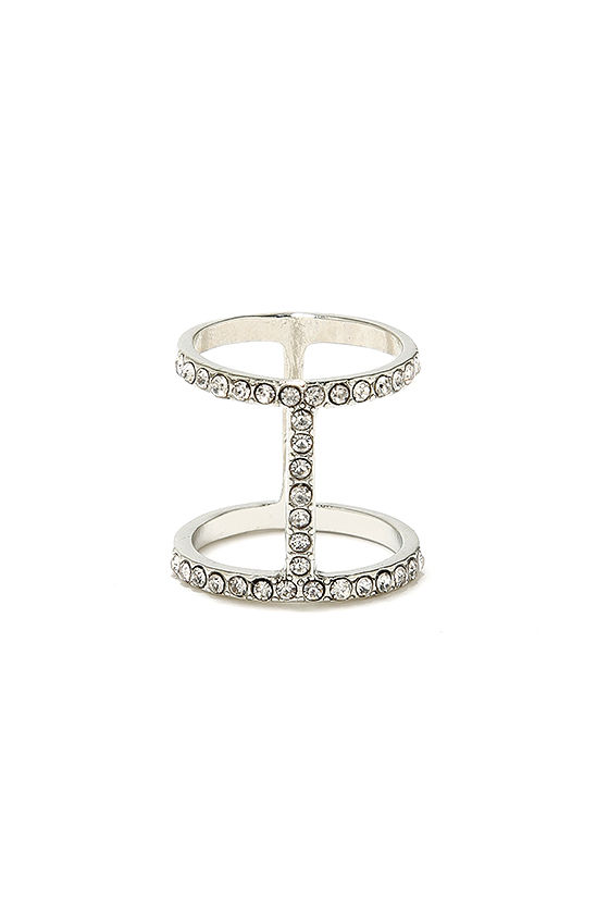 Pretty Silver Ring - Rhinestone Ring - $12.00 - Lulus