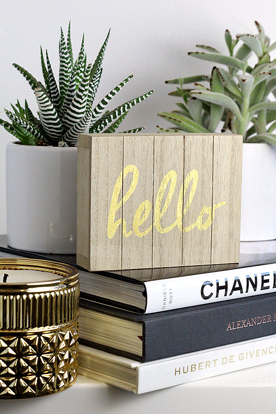 Cute Wall Art - Hello Wall Art - Gold Wall Art - $12.00 - Lulus