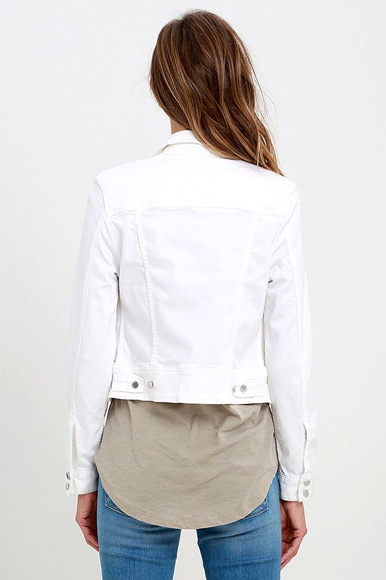 Blank NYC White Denim Jacket - Denim Jacket - White Jacket - $79.00