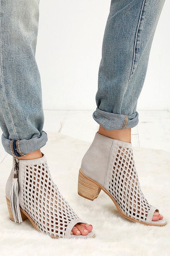 Cute Ivory Boots - Cutout Botos - Ankle Booties - $167.00 - Lulus